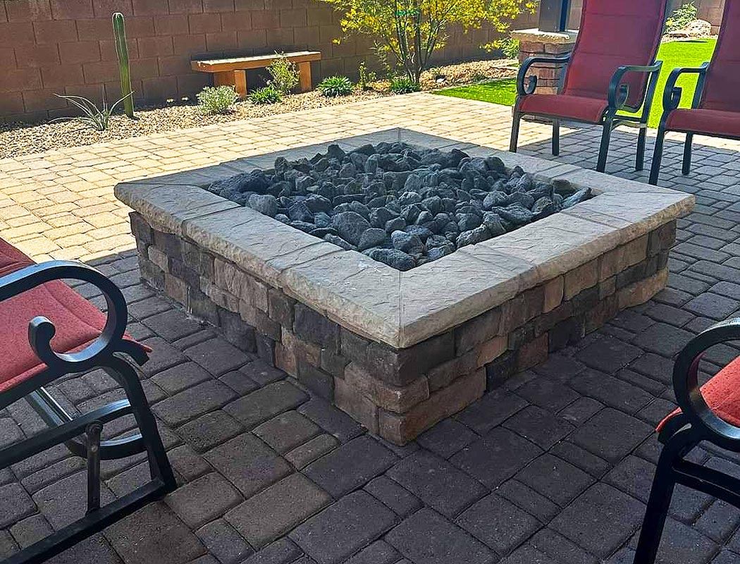 Outdoor Fireplaces and Outdoor Fire Pits Mesa by Sonoran Landscape ...